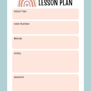 Undated Teacher Planner - Academic Planner - Teacher Printable ...