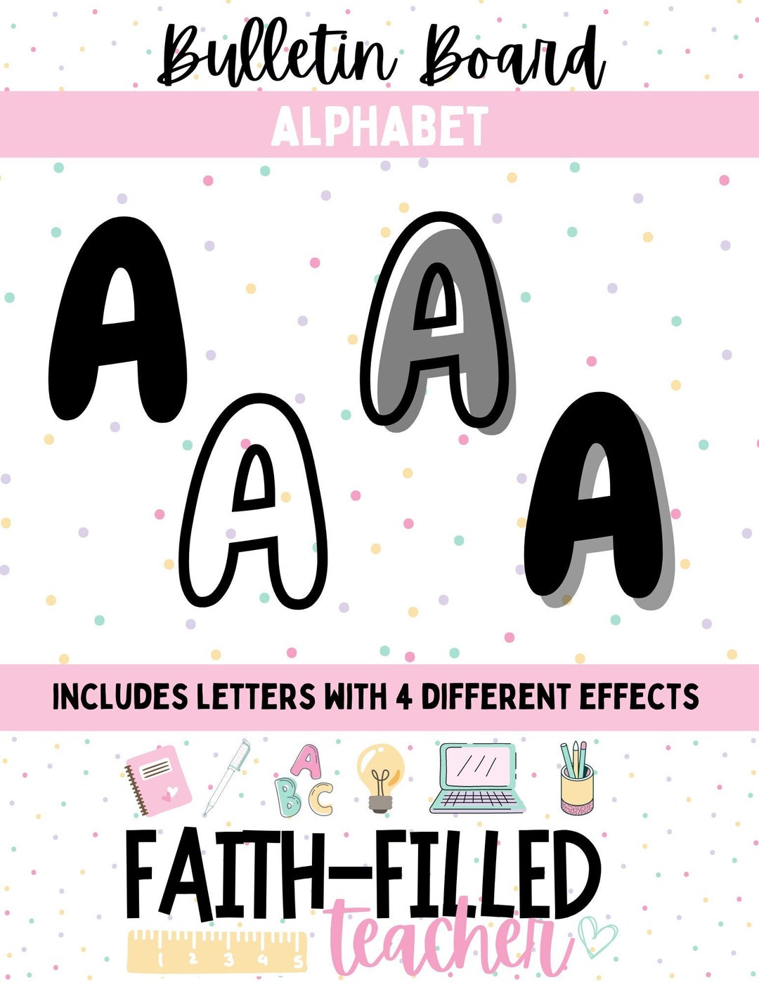 Black Classroom Banner Letters Full Alphabet | Classroom Decor ...