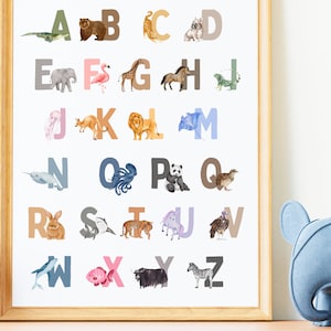 Animal Educational Poster, Animal Alphabet, Homeschool Printables ...
