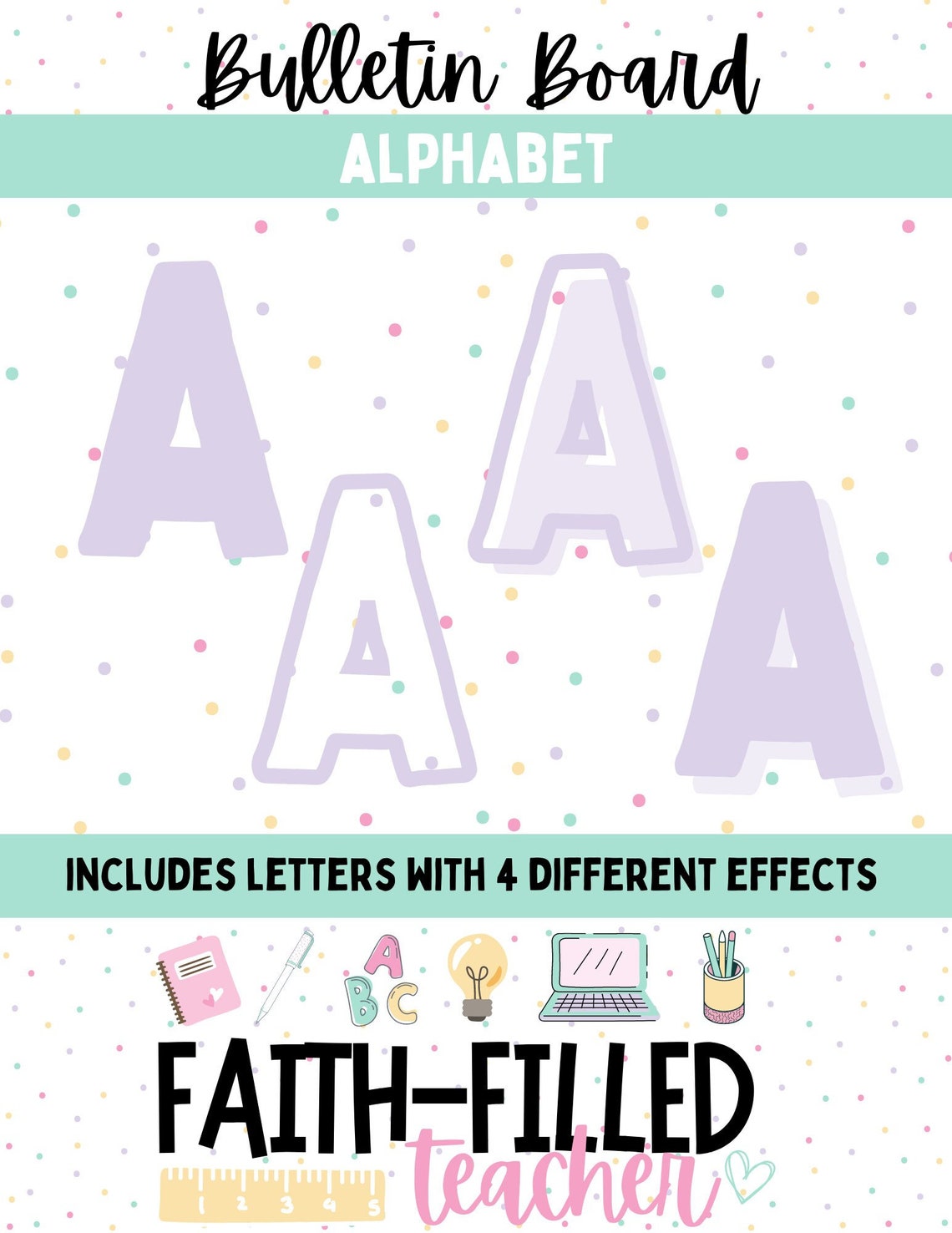 Purple Classroom Banner Letters Full Alphabet Classroom Decor Printable ...