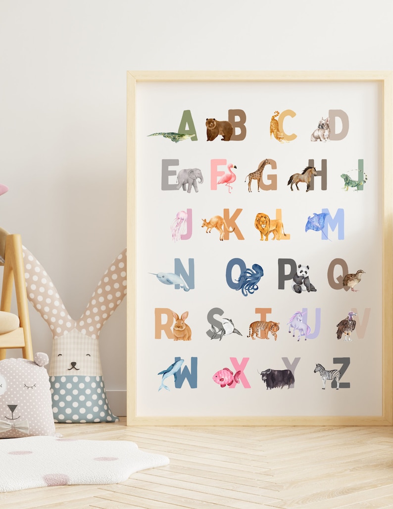 Animal Educational Poster, Animal Alphabet, Homeschool Printables ...