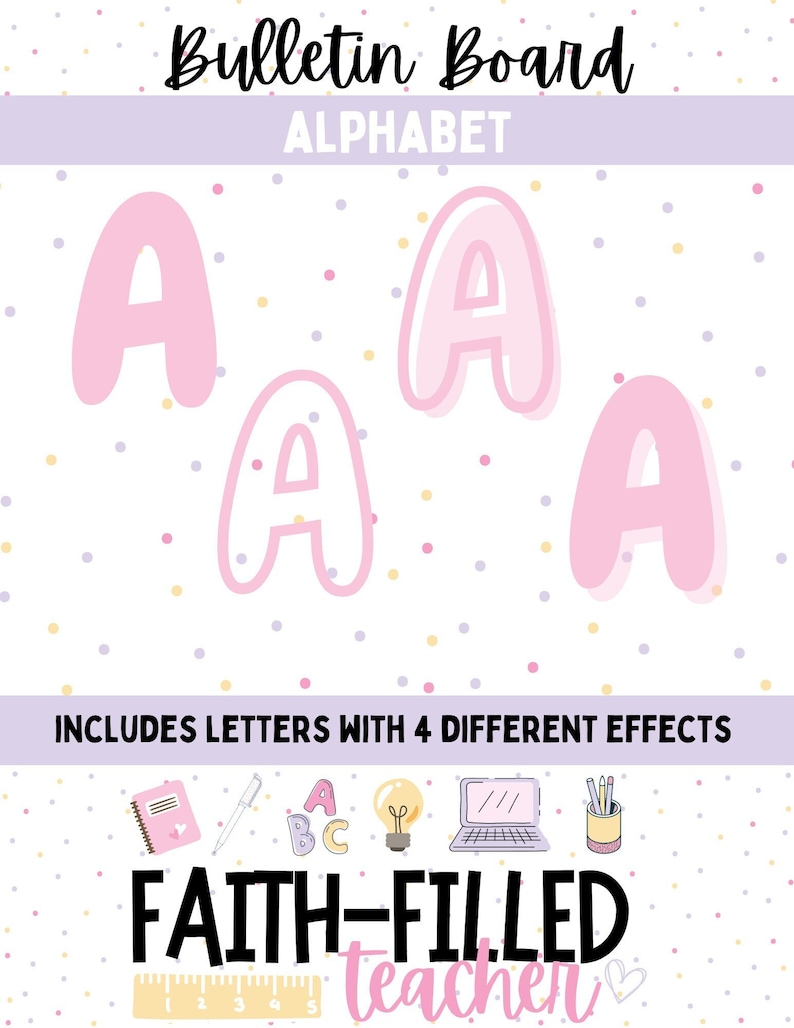 Pink Classroom Banner Letters Full Alphabet | Classroom Decor ...