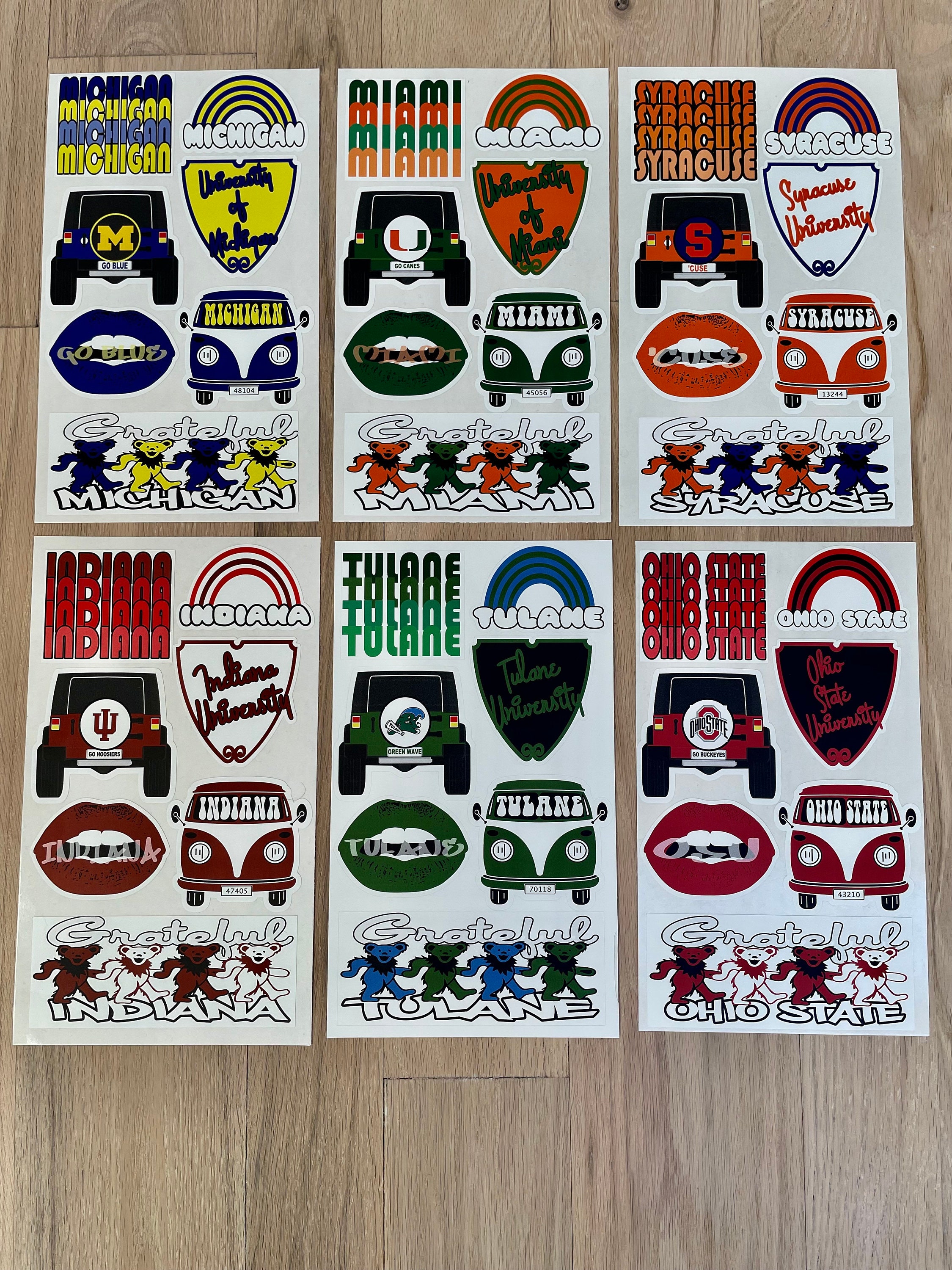 College Decal Sheet, Removable & Reusable, College Laptop Stickers ...