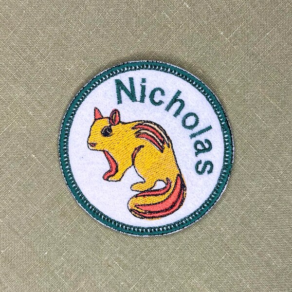 Chipmunk Applique - Etsy