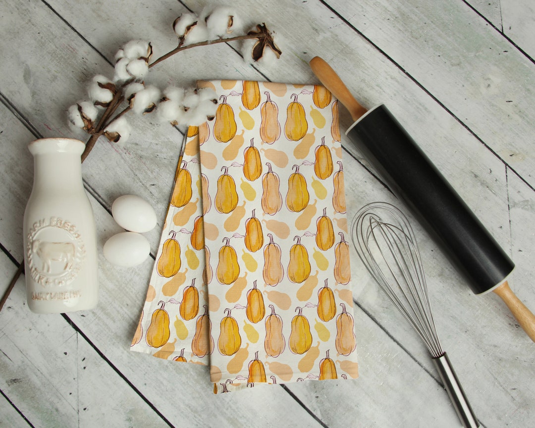 Squash Tea Towel | Watercolor Kitchen Towel | Gift for Mom ...
