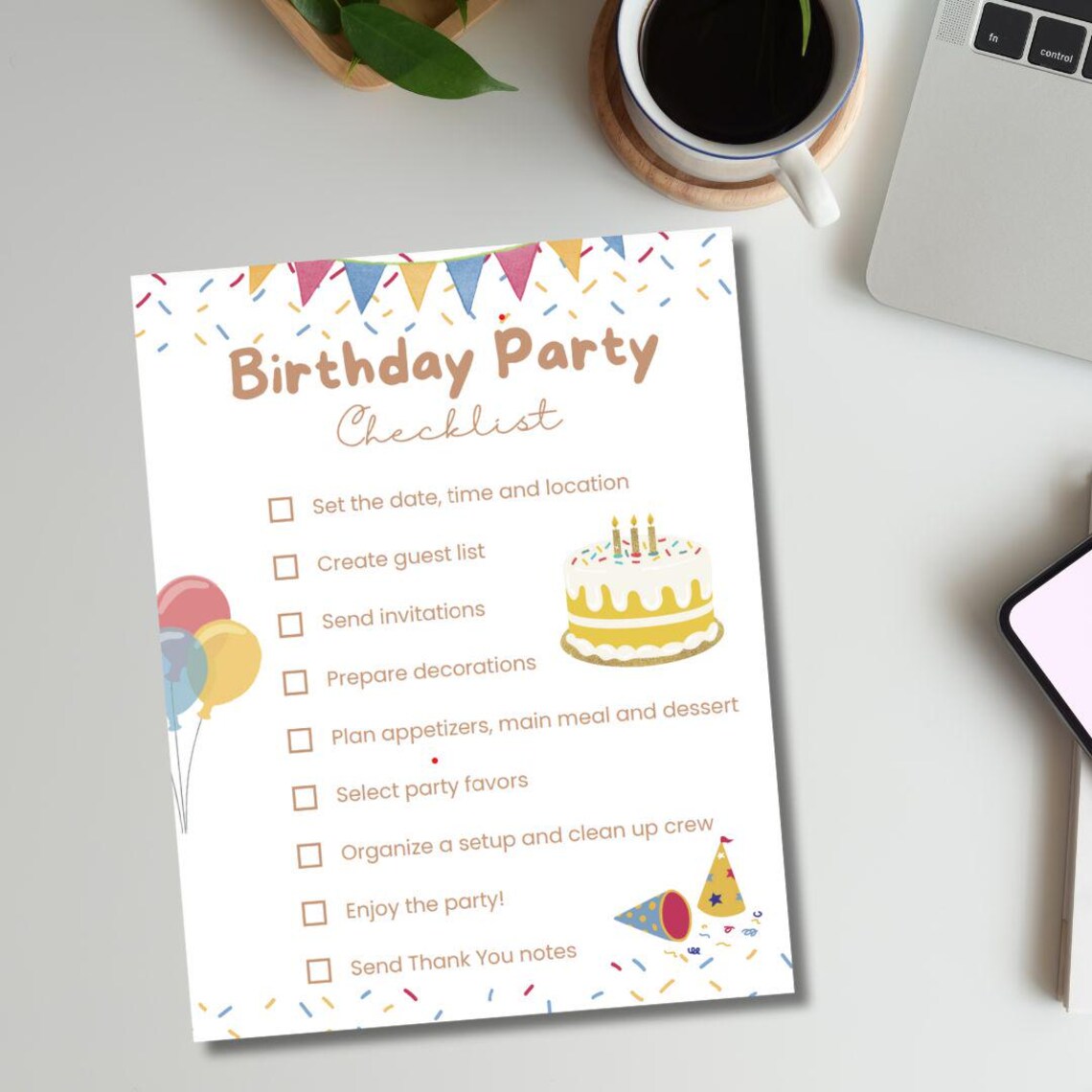 Birthday Party Checklist - Etsy