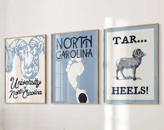 Unc Wall Art Poster - Etsy