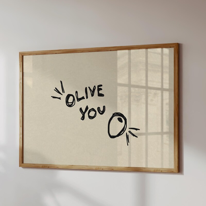 Olive You Sign - Etsy