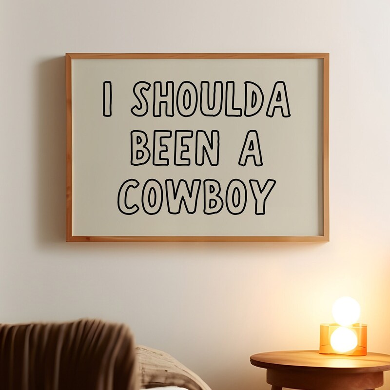 Bright Cowboy Poster - Etsy