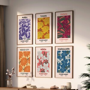 Mexico Flower Market Prints Mexican Decor Mexico Art Puebla Poster ...