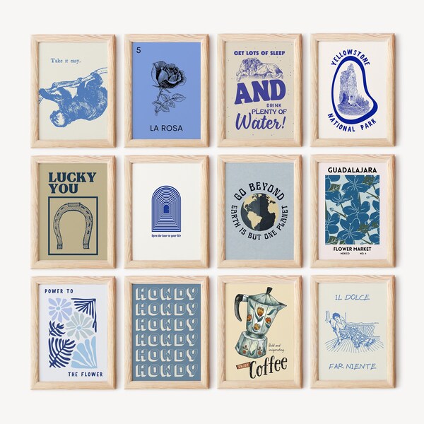 Blue Posters - Etsy