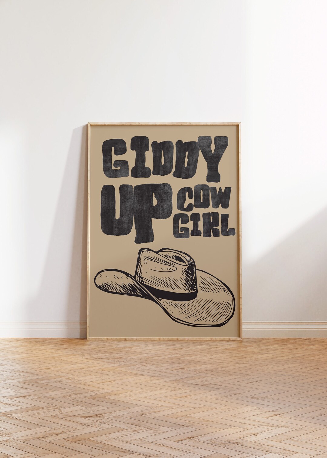 Retro Cowgirl Poster Vintage Western Wall Art Cowboy Hat Print Wild ...