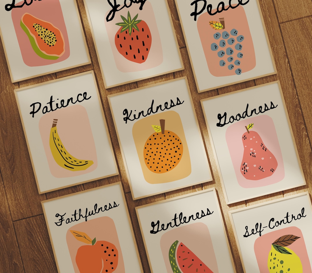 Fruit of the Spirit Prints, Bible Gallery Wall Art (digital Download ...