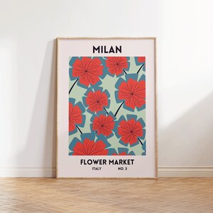 Italian Cities Flower Market Art Prints, Set of 6, Venice Rome Floral ...