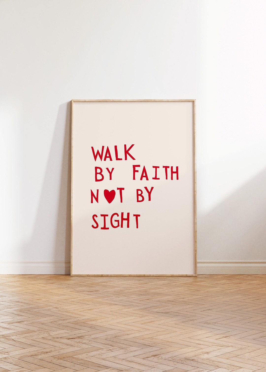 Walk by Faith Print, Trendy Bible Verse Poster (digital Download) - Etsy