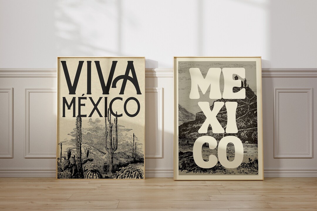 Mexico Art Posters Mexico Wall Art Mexico Travel Posters Vintage Wall ...