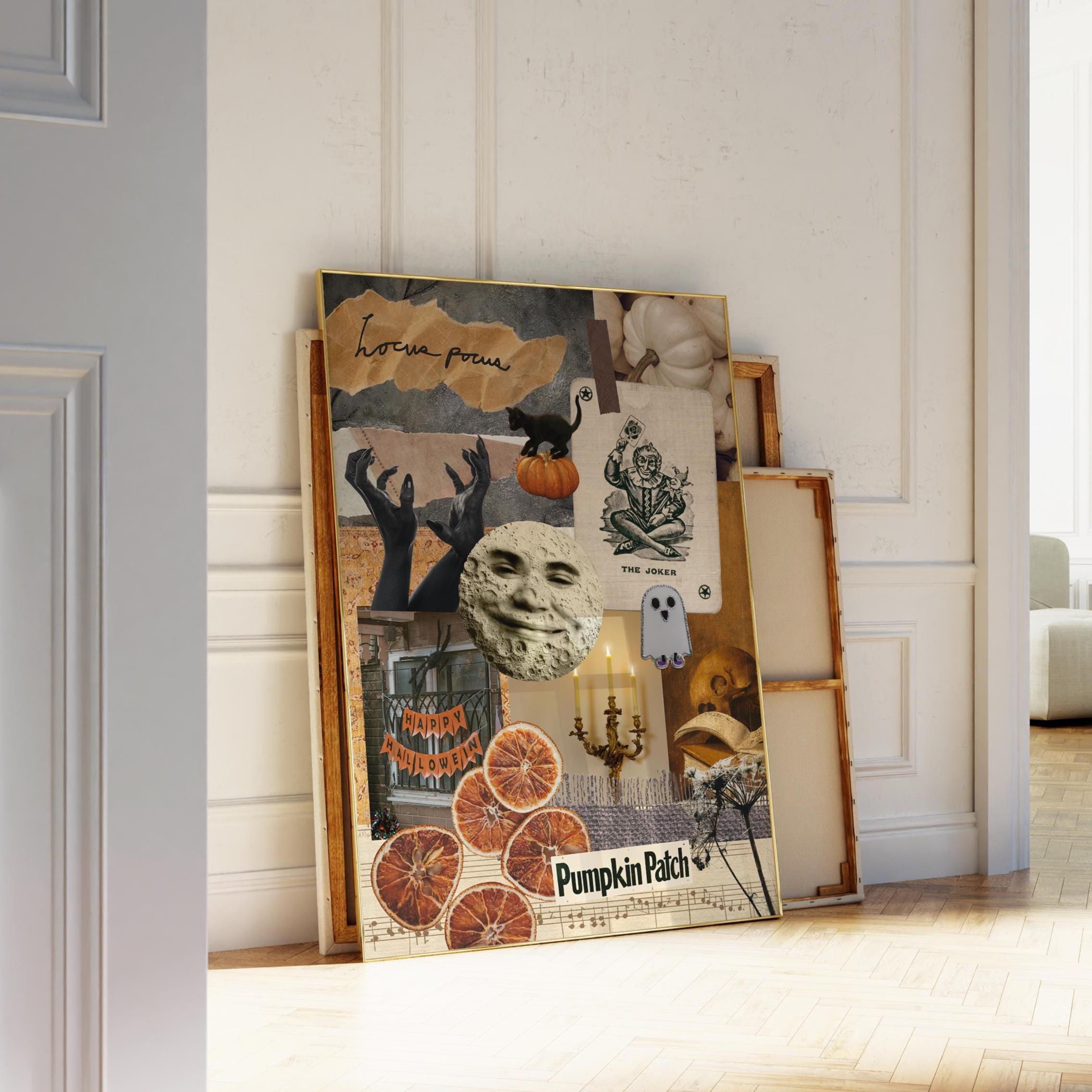 Halloween Collage Art Print: Spooky Fall Decor (digital Download) - Etsy