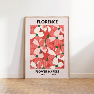 Italian Cities Flower Market Art Prints, Set of 6, Venice Rome Floral ...