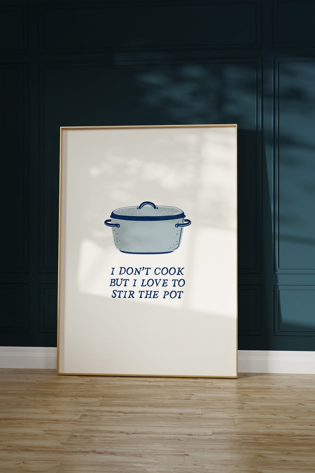 Funny Kitchen Poster Cute Cooking Wall Art Trendy Kitchen Quote Print ...