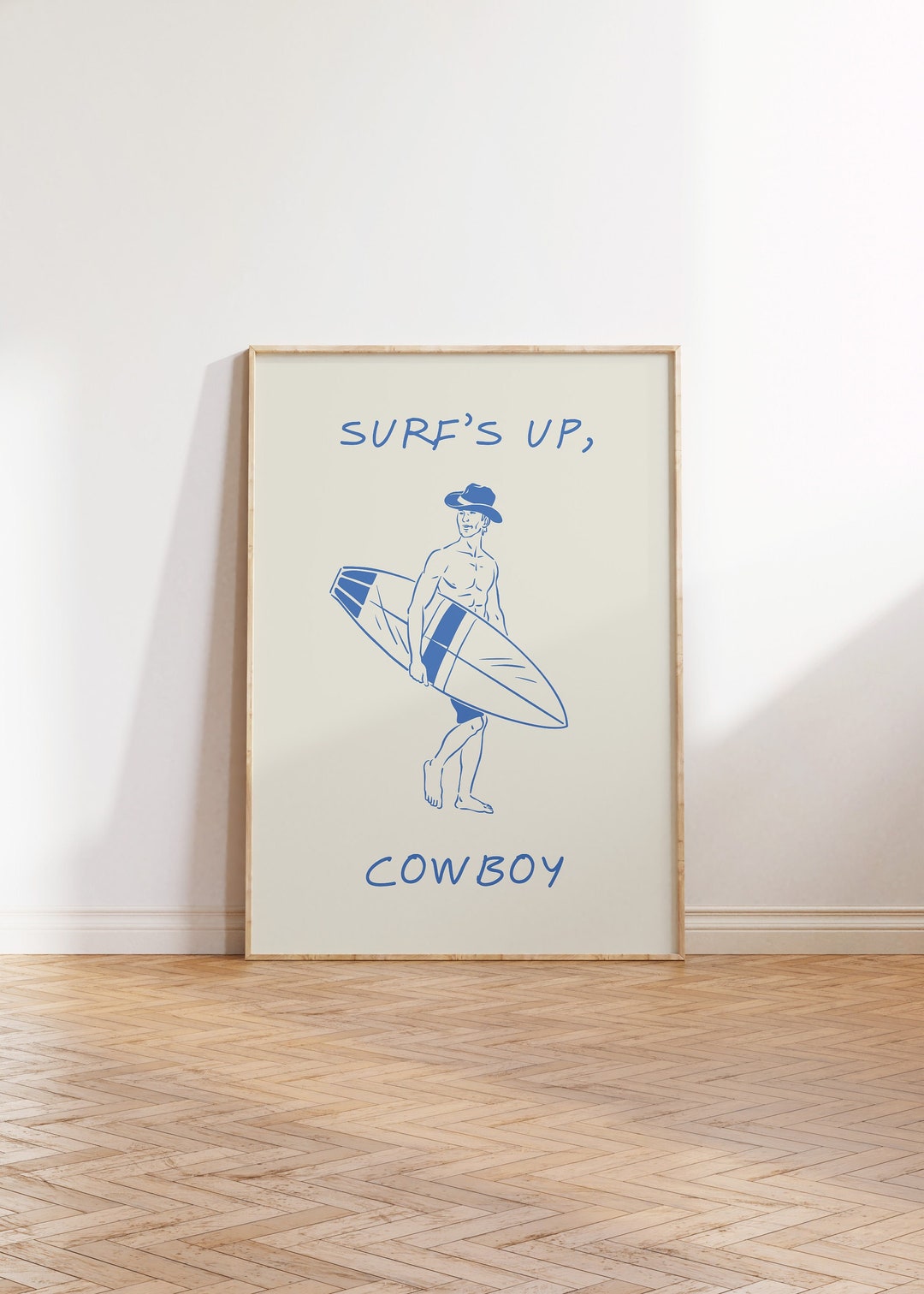 Retro Cowboy Poster Vintage Western Wall Art Wild West Print Coastal ...