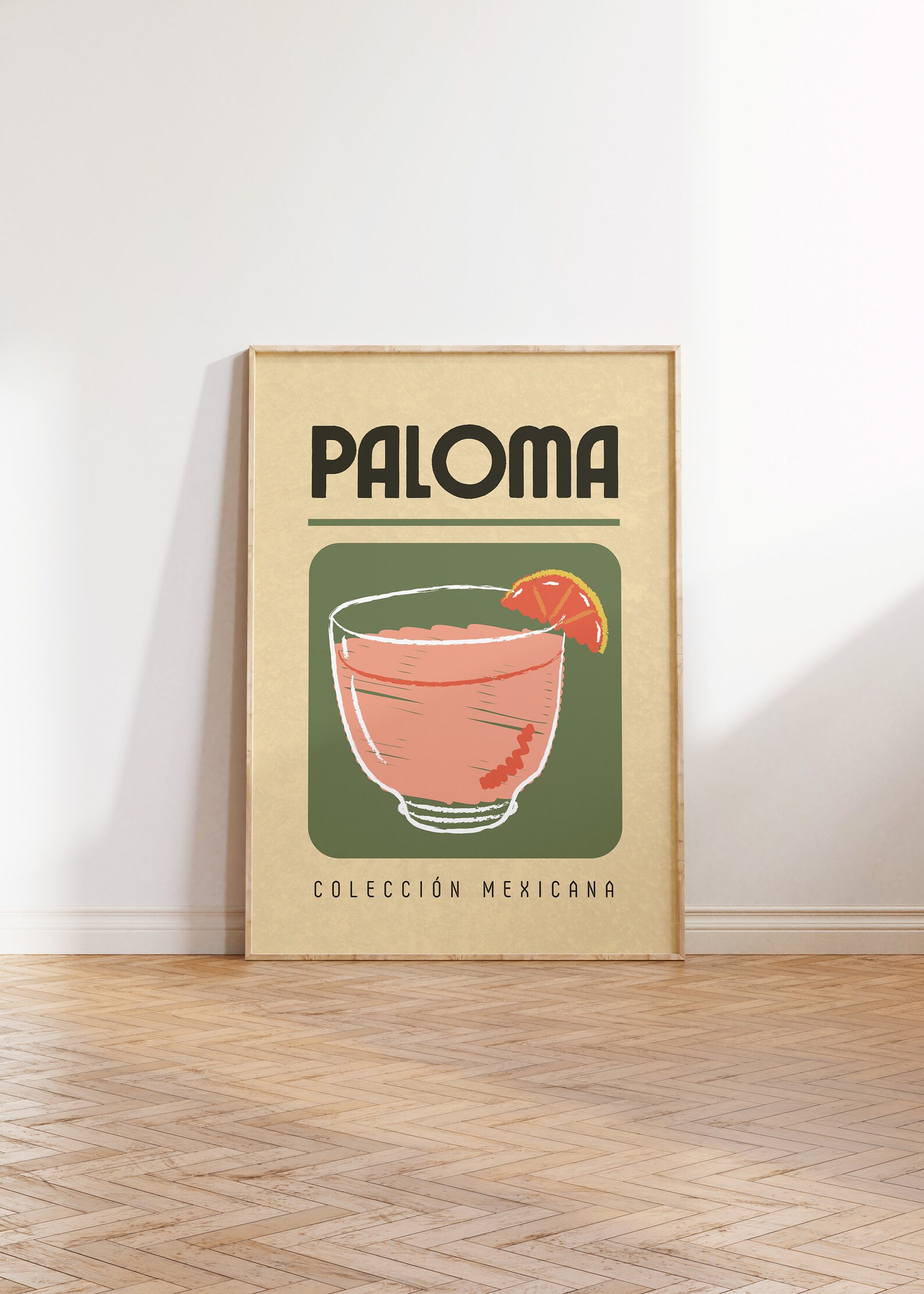 Paloma Print Mexico Art Print Bar Cart Wall Art Vintage Mexico Wall Art ...