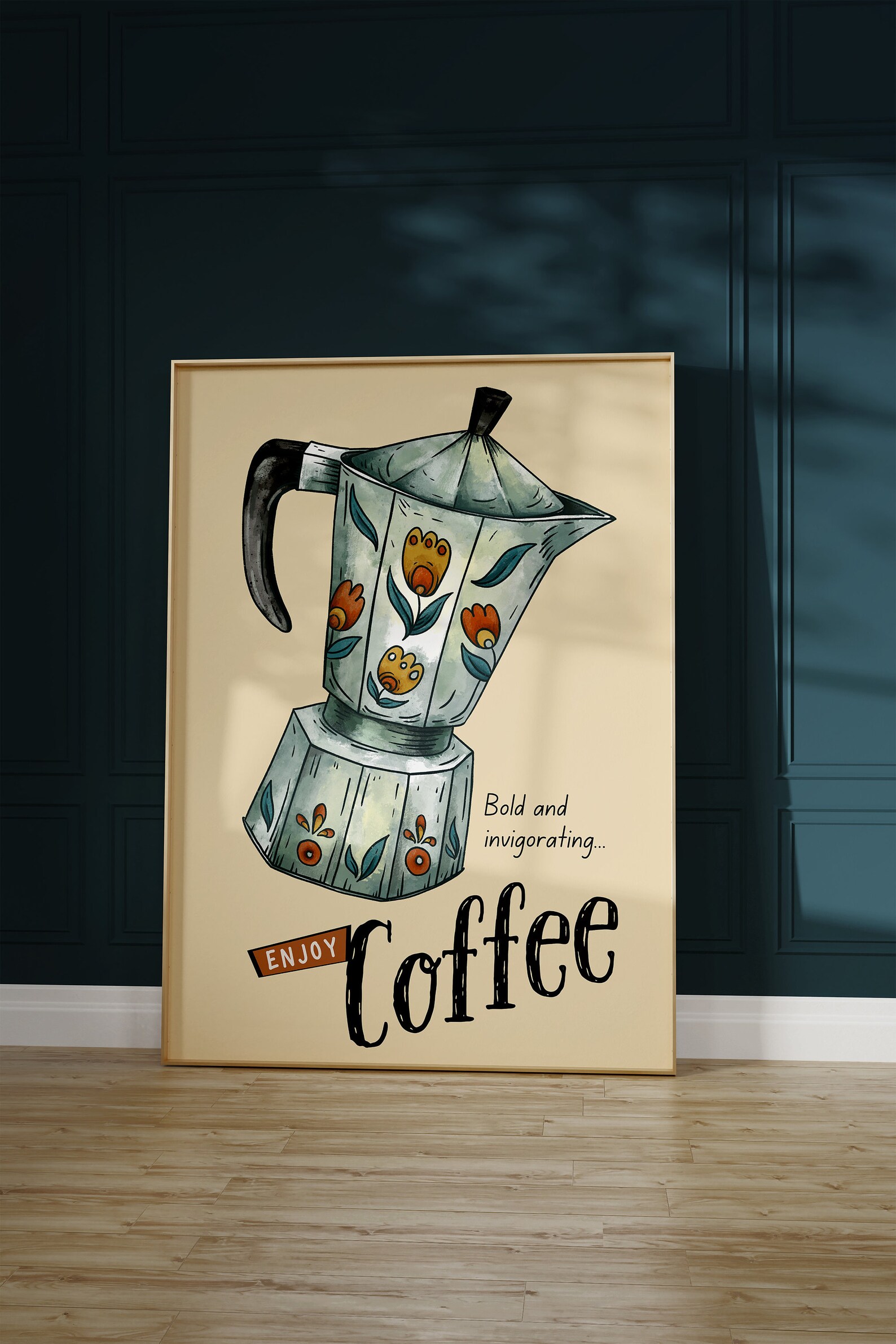 Vintage Coffee Print Coffee Bar Wall Art Retro Coffee Art - Etsy