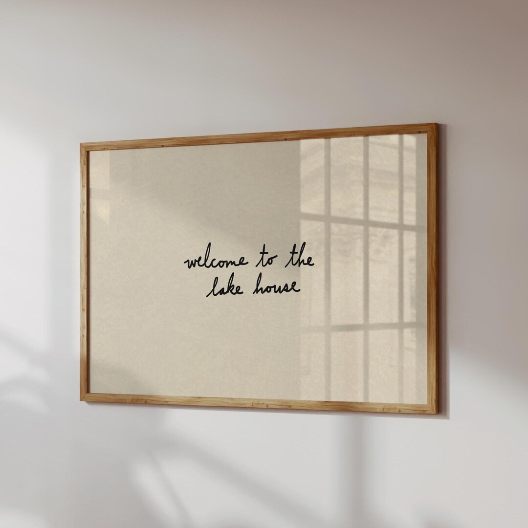 Lake House Print: Hand-drawn Typography Poster (digital Download ...