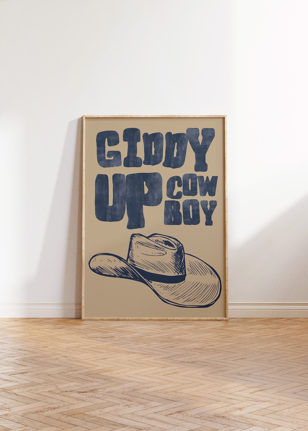 Retro Cowboy Poster Vintage Western Wall Art Cowboy Hat Print - Etsy