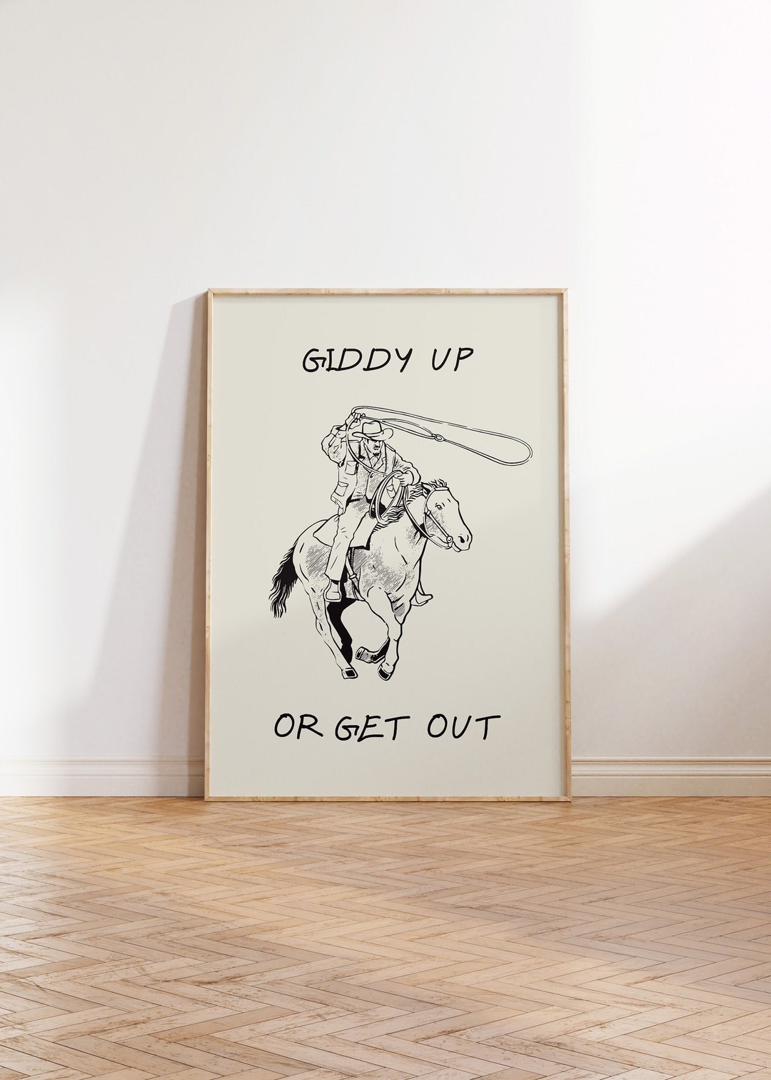 Vintage Western Print Cowboy Poster Trendy Western Wall Art Wild West ...