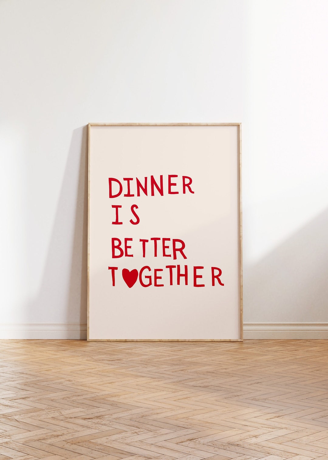 Dinner is Better Together Print Aesthetic Kitchen Decor Cute Cooking ...