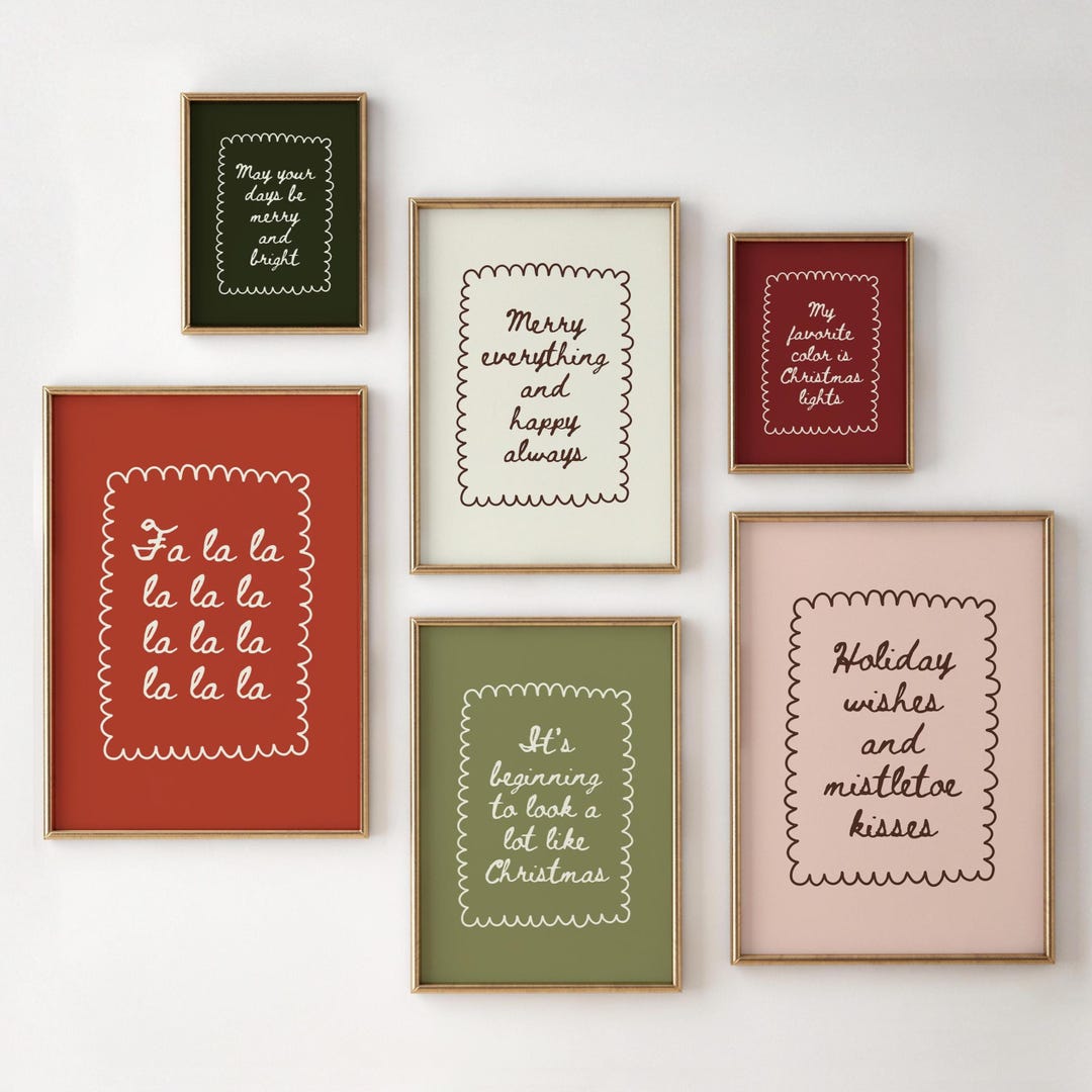 Christmas Quote Prints Charming Winter Art Girly Festive Prints Winter ...