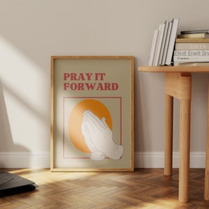 Prayer Print Retro Christian Poster Godly Wall Art Funny Jesus Print ...