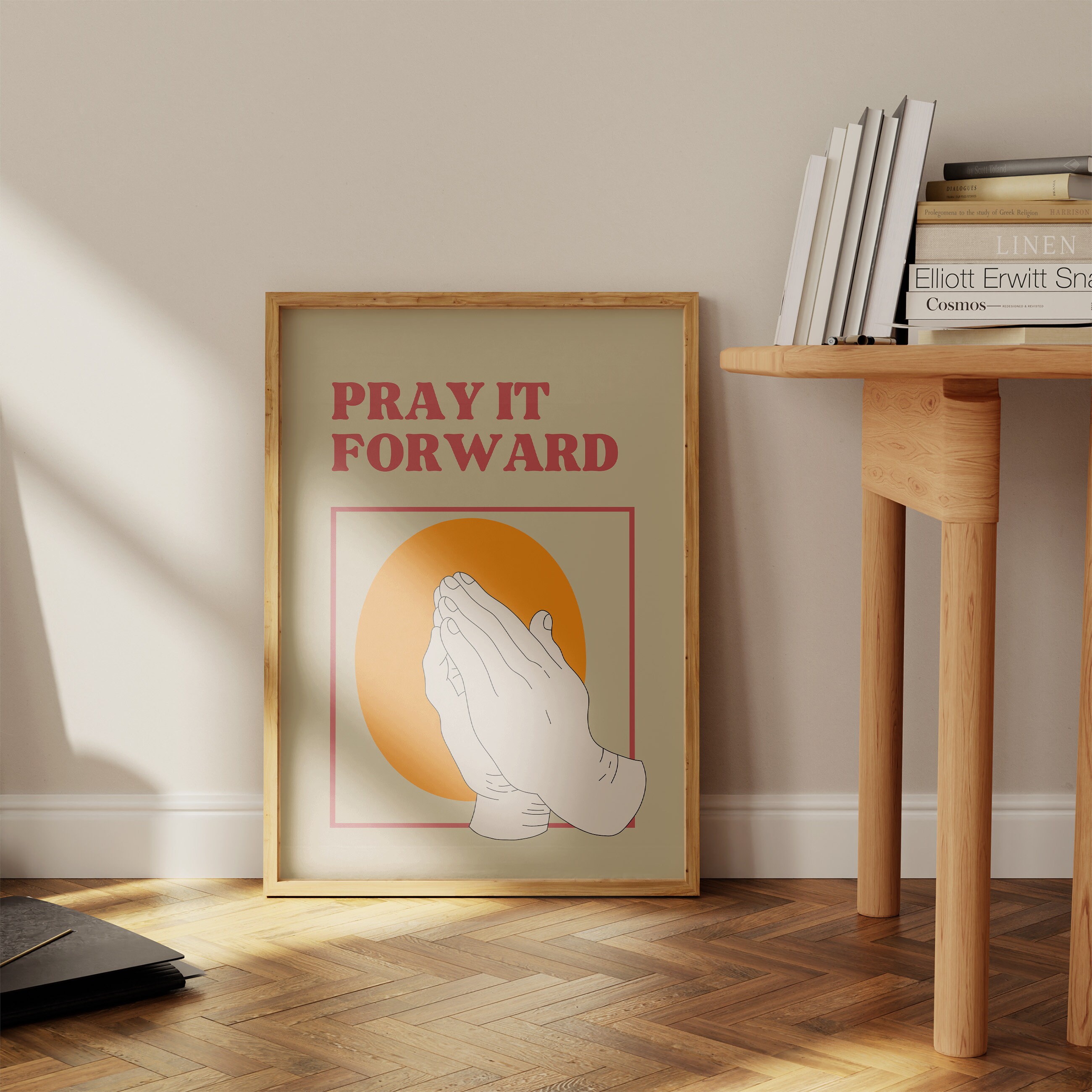Pray It Forward Retro Bible Wall Art Christian Pun Funny God - Etsy