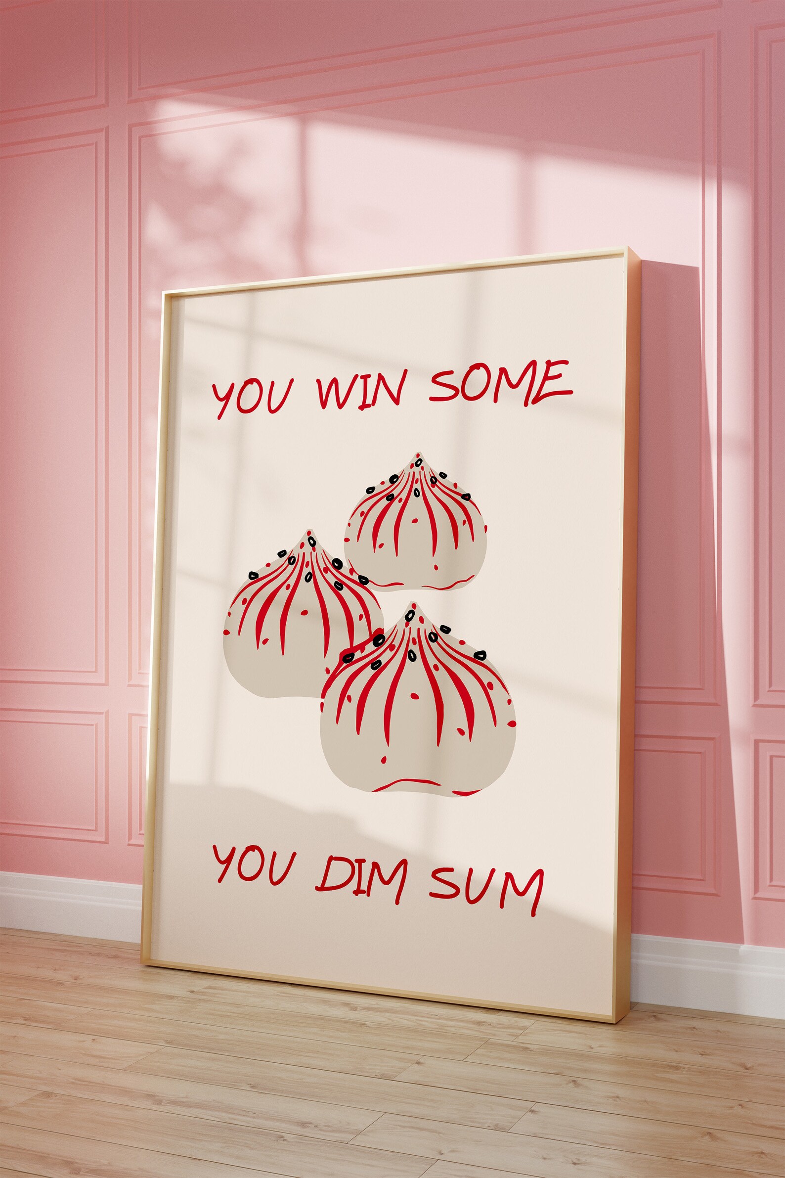 Dim Sum Print Cute Food Art Minimalist Kitchen Wall Art - Etsy