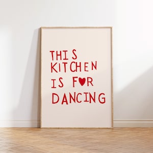 Aesthetic Kitchen Decor Minimalist Heart Posters Trendy Chef Wall Art ...