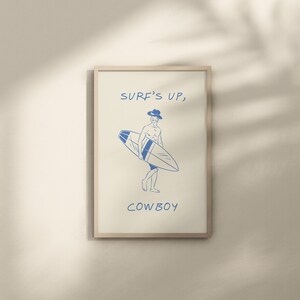 Retro Cowboy Poster Vintage Western Wall Art Wild West Print Coastal ...