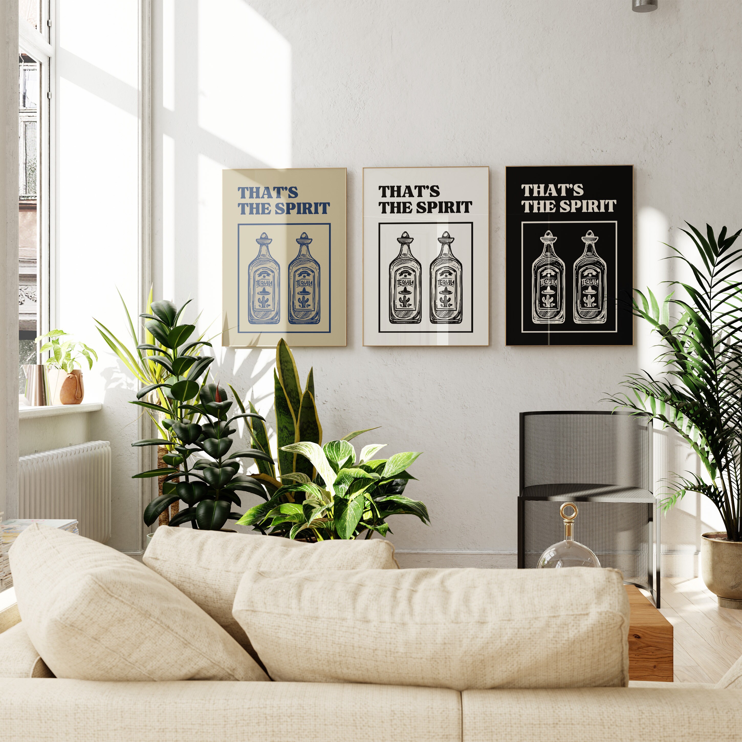 Bar Art Prints Retro Liquor Posters Bar Cart Wall Art Bar - Etsy