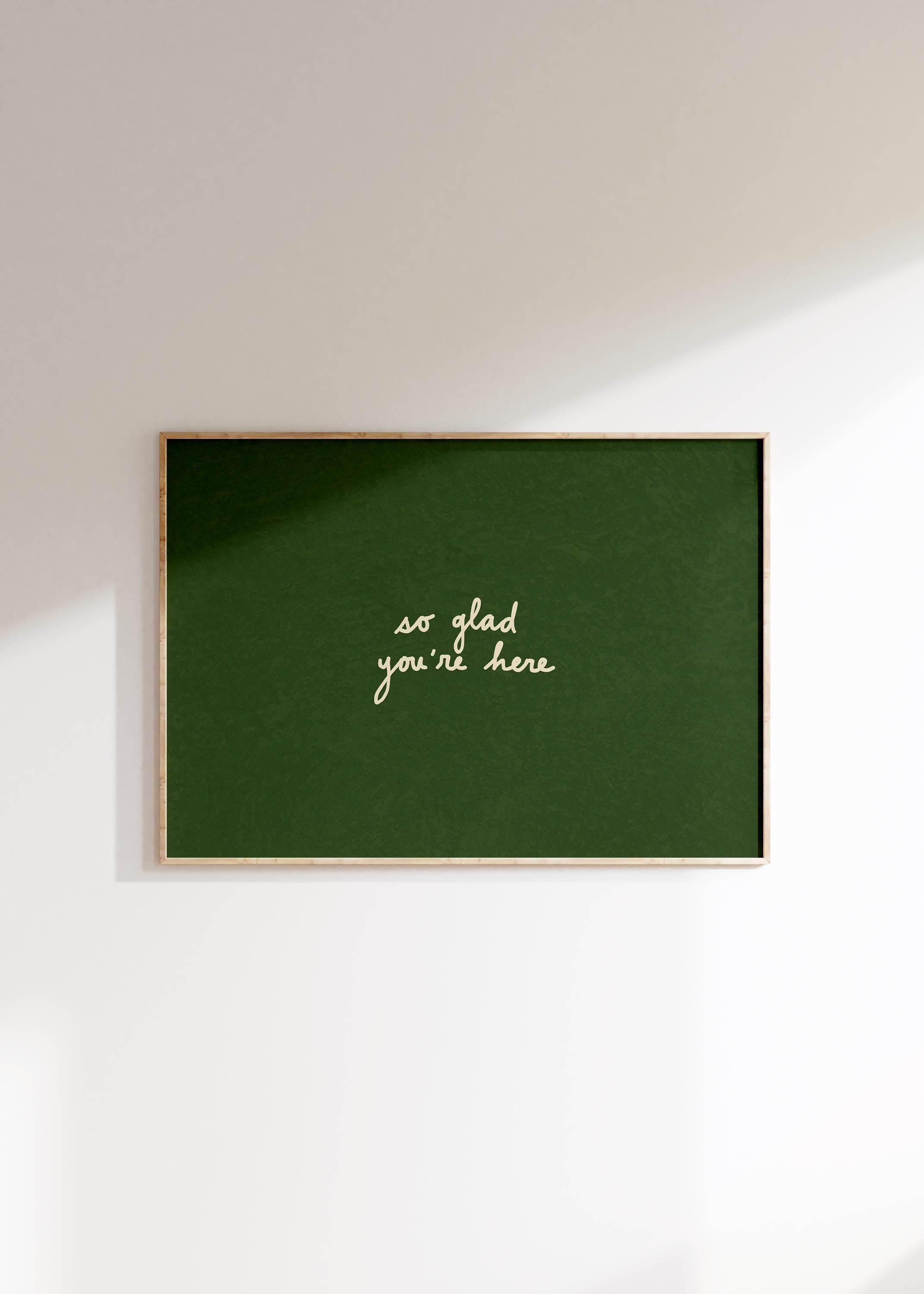 So Glad You're Here Print: Entryway Wall Art, Guest Room Decor (digital ...