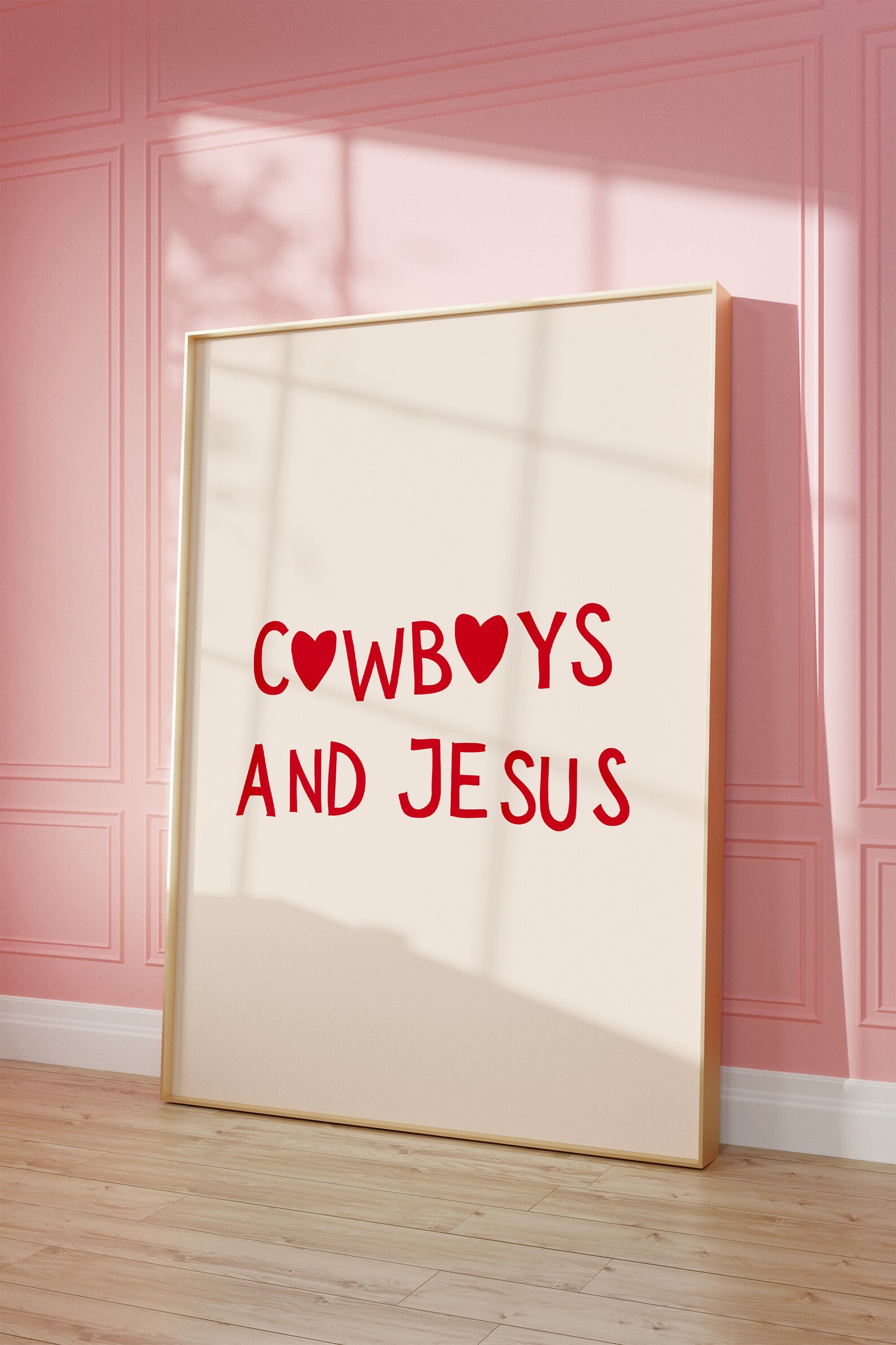 Cowboys and Jesus Print: Preppy Western Christian Art (digital Download ...