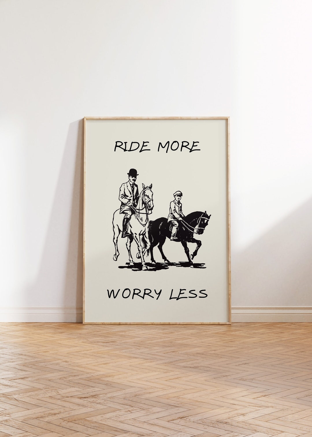 Ride More Worry Less Print Horse Riding Print Equestrian Poster Horse ...