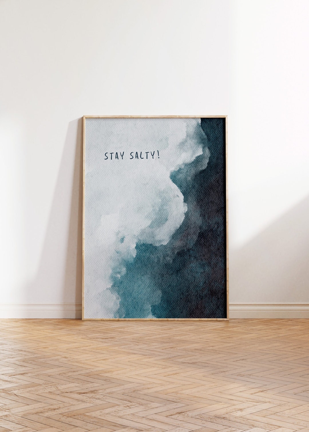 Minimalist Coastal Art Print: Modern Beach House Decor (digital ...