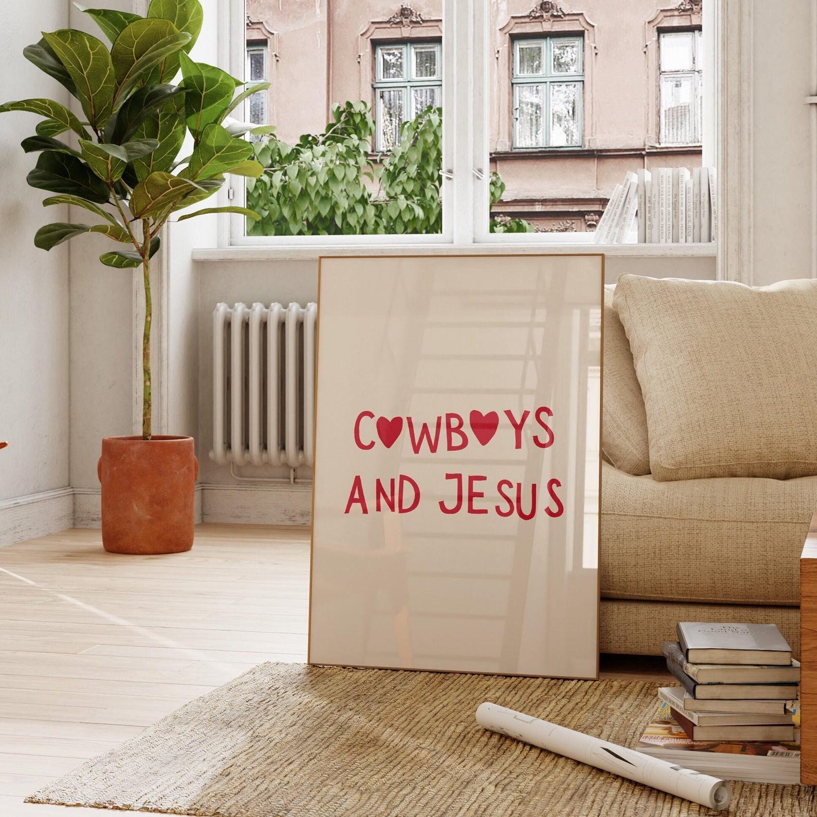 Cowboys and Jesus Print: Preppy Western Christian Art (digital Download ...