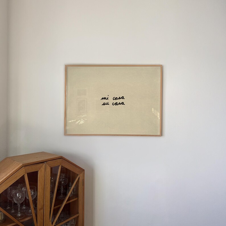 Mi Casa Su Casa Print: Hand-drawn Typography Poster, Trendy Home Decor ...