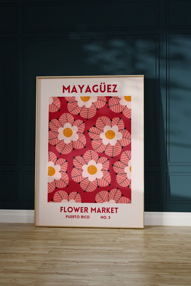 Mayaguez Print Puerto Rico Art Puerto Rico Flower Market Print - Etsy