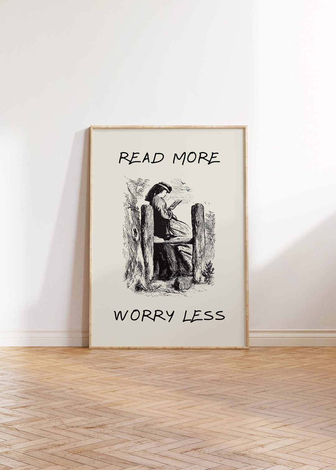 Vintage Reading Art Library Wall Decor Feminine Wall Art Vintage Woman ...