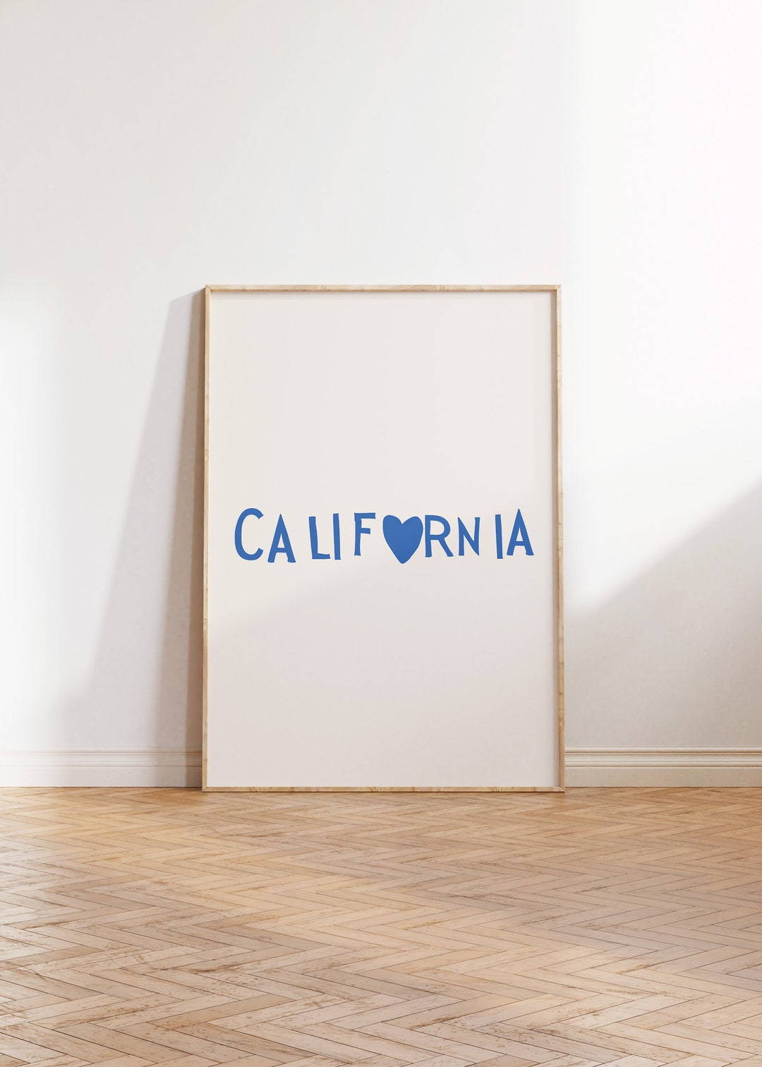 California Art Print California Wall Art Minimalist CA Print California ...