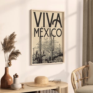 Mexico Art Poster Mexico Wall Art Mexico Travel Poster Vintage Wall Art ...