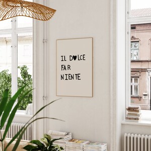 Il Dolce Far Niente Print Minimalist Heart Poster Italian Quote Print ...