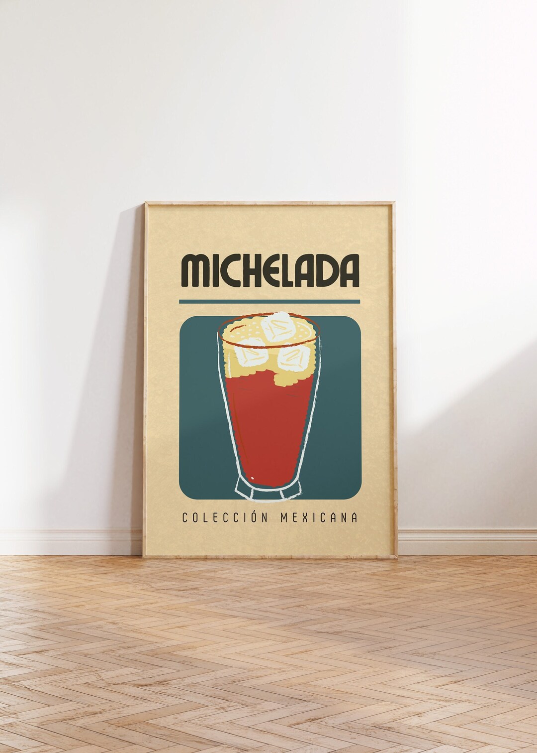 Michelada Print Mexican Bar Cart Print Mexican Cocktail Poster Spanish ...
