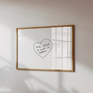 Rise and Shine Motivational Print: Minimalist Modern Art (digital ...